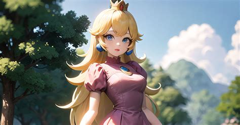 Ai Generated Princess Peach In The Garden Med Himeのイラスト Pixiv