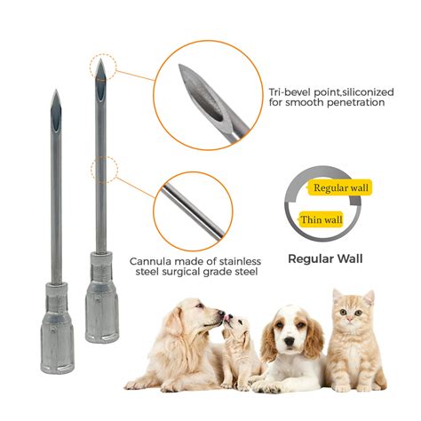 Veterinary Hypodermic Needles Aluminum Hub Kdl