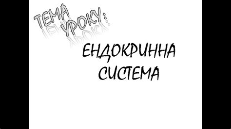 ЕНДОКРИННА СИСТЕМА ЛЮДИНИ Youtube