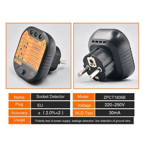 LAMEZIA Portable EU Socket Tester Electric Leakage Grandado