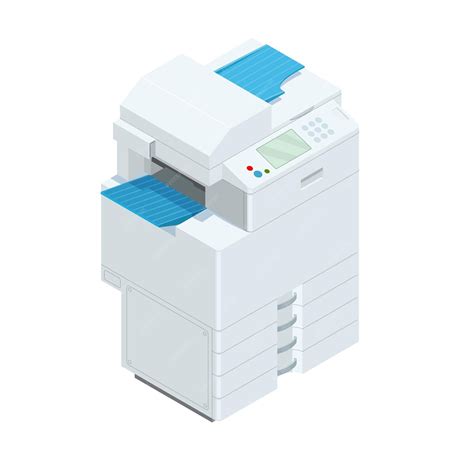 Premium Vector Isometric Multifunction Office Printer Office