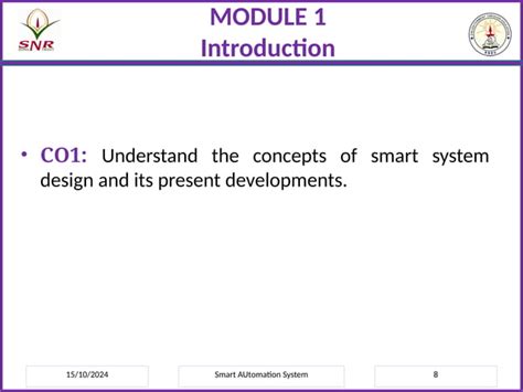 Smart Automation System Module 1 Pptx