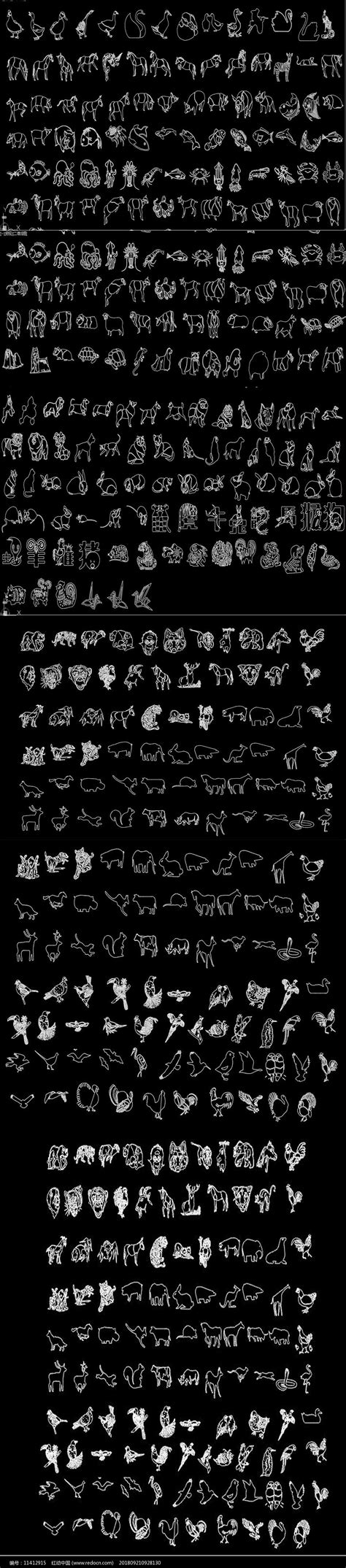 卡通简笔画cad素材图片下载 红动中国