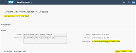 Deadline Monitoring With E Mail Notification In Po Sap Community