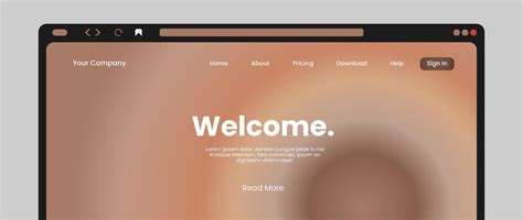 Website Interface With A Welcome Message Landing Pages Illustration