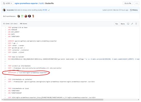 Nginx Docker Build Failing For Nginx Nginx Prometheus Exporter Issue Intershop