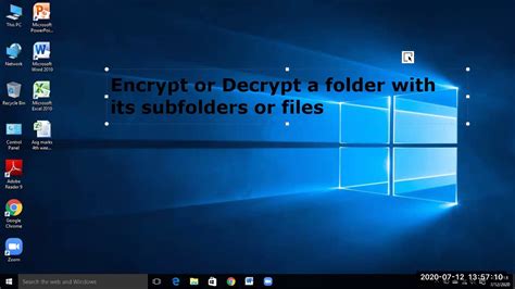 how encrypt or decrypt folders files sub folders sub files youtube