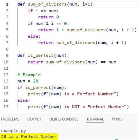 Write A Program To Find A Perfect Number In Python