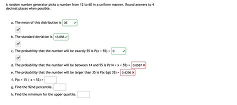 Solved A Random Number Generator Picks A Number From To Chegg Com