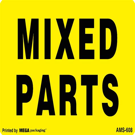Mixed Parts Label Ampac