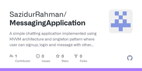Github Sazidurrahman Messagingapplication A Simple Chatting Application Implemented Using