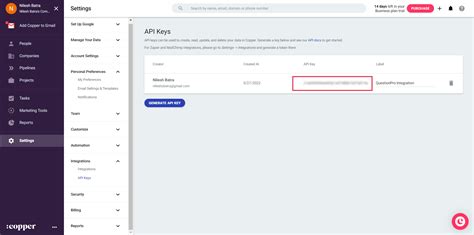Copper Crm Integration Questionpro Help Document