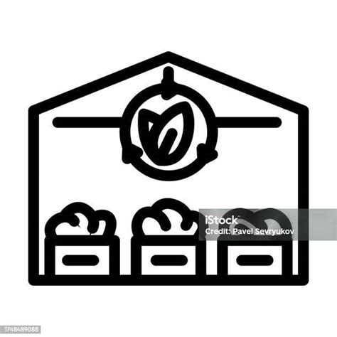 지속 가능한 농업 녹색 생활 라인 아이콘 벡터 일러스트레이션 가방에 대한 스톡 벡터 아트 및 기타 이미지 가방 건축