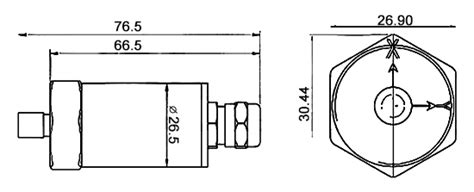 Accelerometer Vibration Sensor Rs485 Output 0 50mm S
