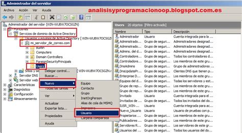Análisis Y Programación Crear Usuarios De Active Directory De Cara A Instalar Microsoft