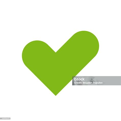 하트 아이콘 벡터를 확인합니다 플랫 스타일로 사랑 체크 마크 기호 기호 로고에 대한 스톡 벡터 아트 및 기타 이미지 로고 확인표시 하트 모양 Istock