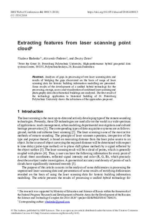 pdf extracting features from laser scanning point cloud