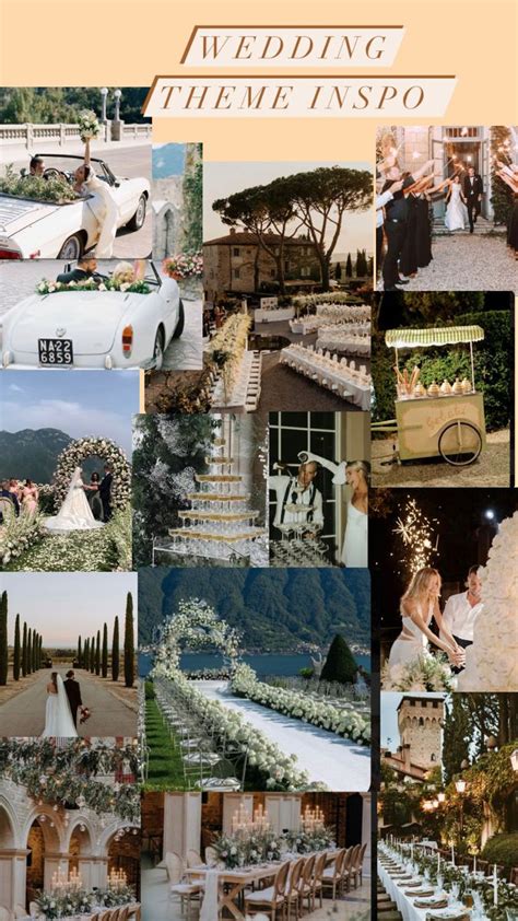 Wedding Mood Board Italiaanse Bruiloft Bruiloft Trouwen