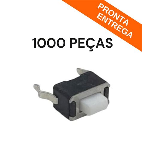 Kit 1000 Peças Chave Táctil Push Button Pth 2 Terminais 3x6x43 Kfc