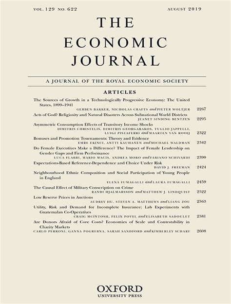 Volume 129 Issue 622 The Economic Journal Oxford Academic