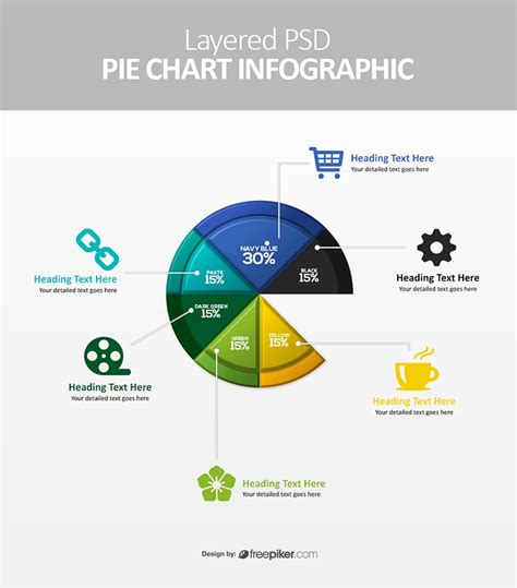 Freepiker Pie Chart Layered Psd Infographic Freepiker Pie Chart Layered Psd Infographic