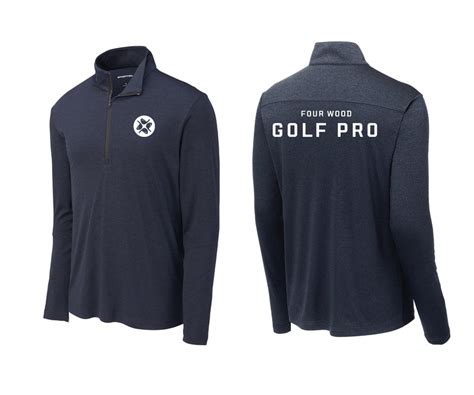Four Wood Golf Sport Tek® Endeavor 12 Zip Pullover Golf Pro Cotton