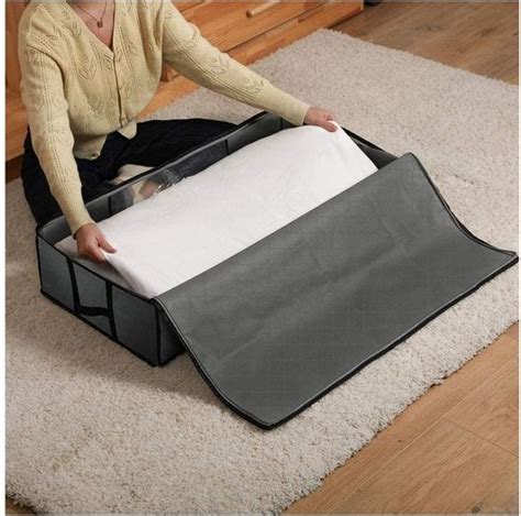 Θήκη Αποθήκευσης Ρούχων Υφασμάτινη για Κουβέρτα Πάπλωμα Ρούχα 104x45x20cm Shopflix Gr