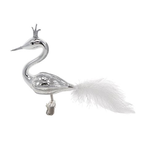 Labuť S Posypem Stříbrná Jen Za 179 Kč 🎄 Ozdoba