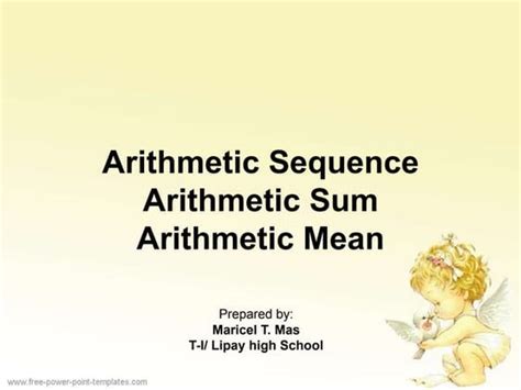 arithmetic sequence and series pptx physics science