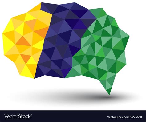 Abstract Geometric Speech Bubble With Triangular P