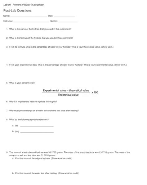 Solved Lab 09 Data Table Information Sample A Mass Of Test Chegg Com