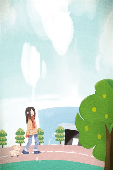 도시 생활 개 산책 매일 삽화 포스터 도시 인생 여유롭게 여가 시간 시간 일러스트 레이터 배경 시간 일러스트 레이터 배경 일러스트 및 사진 무료 다운로드 Pngtree