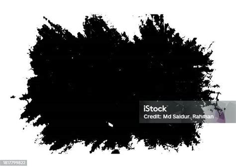 흰색 배경에 흑백 브러시 스트로크 프레임입니다 벡터 일러스트 레이 션입니다 벡터 그런 지 원입니다 흰색 배경에 잉크 사각형