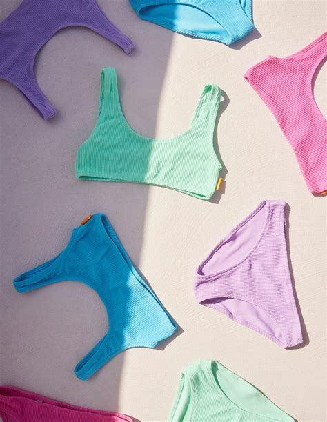 Nola Viola Purple Wavy Bikini With Smock Effect Molo