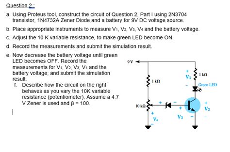 Solved Question 2 A Using Proteus Tool Construct The