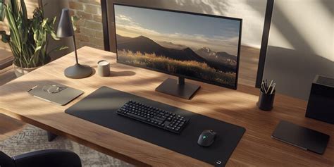 Minimalist Desktop Setup Featuring Productivity Tools Premium Ai