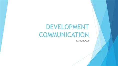 Development Communication Ppt Pptx