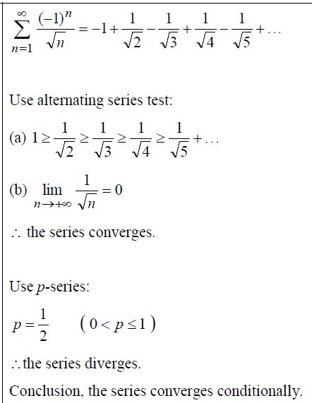 Proving Conditional Convergence Of Series Using Ratio Test Homework