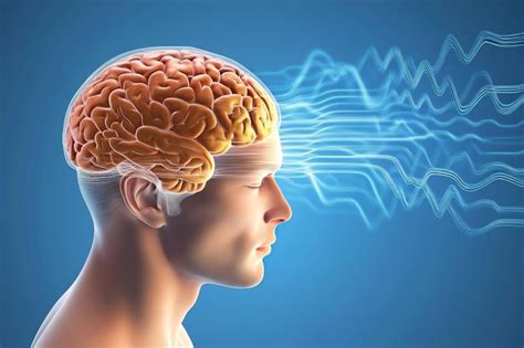 Cognitive Processing Thought Reflection And Brainwave Analysis Side Profile Of A Human Head With