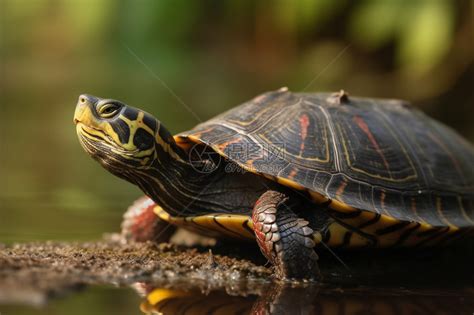 河边爬行的乌龟高清图片下载 正版图片600308353 摄图网