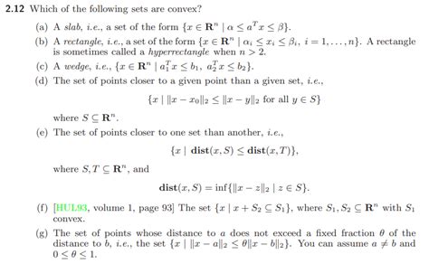 Solved 2 Which Of The Following Sets Are Convex A A