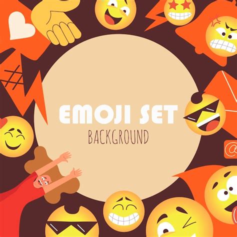 Premium Vector Emoji Set Background
