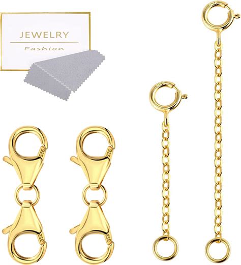 925 Sterling Silver Gold Clasps Alexcraft 4pcs 14k Gold Plated Spring