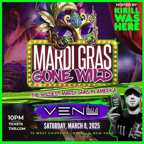 Mardi Gras Gone Wild Hosted By Kirill Was Here Tickets At Venu In