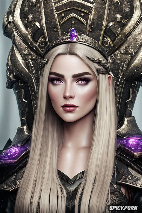 Image Of 19 Years Old Wearing Black Scale Armor Throne Room Small Firm Perfect Natural Tits