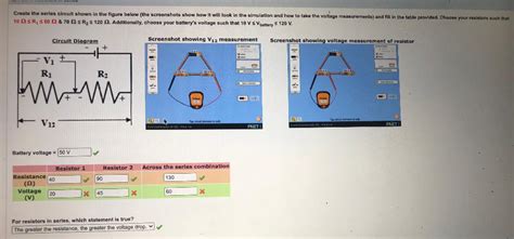 Solved Create The Series Circuit Shown In The Figure Below Chegg