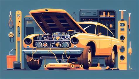 Premium Photo Car Maintenance And Repair Generative AI Generative AI