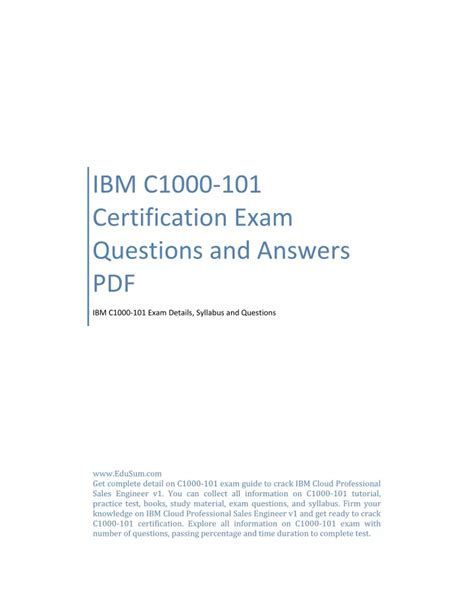 PPT IBM C Certification Exam Questions And Answers PDF PowerPoint Presentation ID