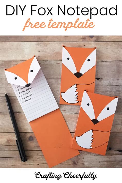 Diy Fox Notepad Artofit