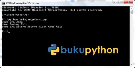Menulis Program Python Dengan Notepad Tutorial 4